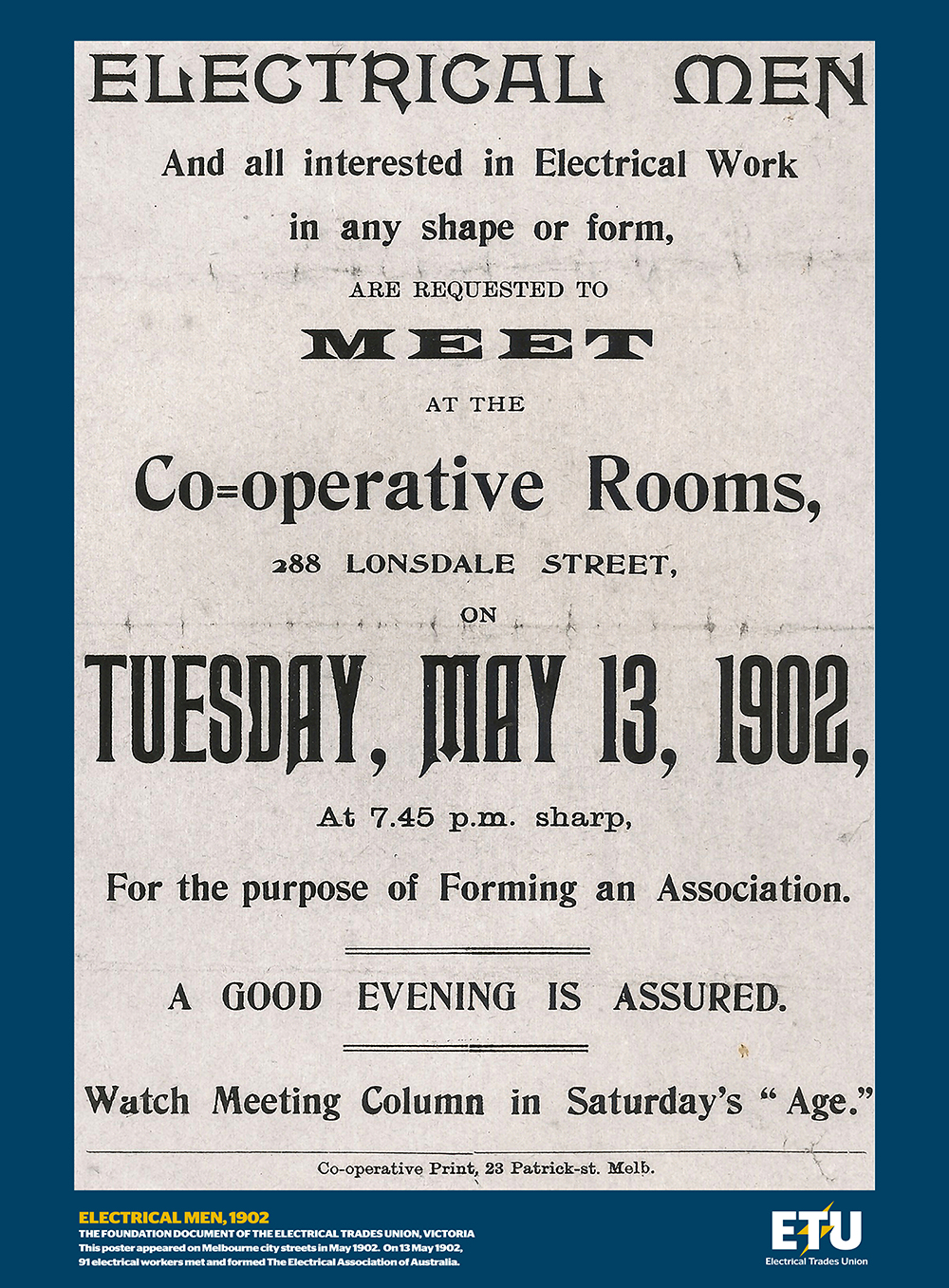 ETU celebrates 120 years in Victoria - Electrical Trades Union